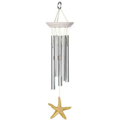Woodstock Chimes Wind Chime Silver Seashore - Sea Star