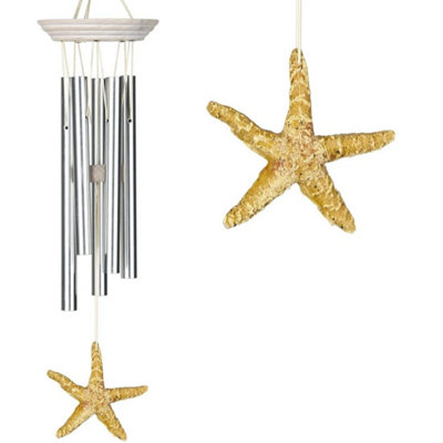 Woodstock Chimes Wind Chime Silver Seashore - Sea Star