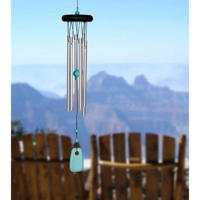 Woodstock Outdoor Chakra Wind Chime - Turquoise