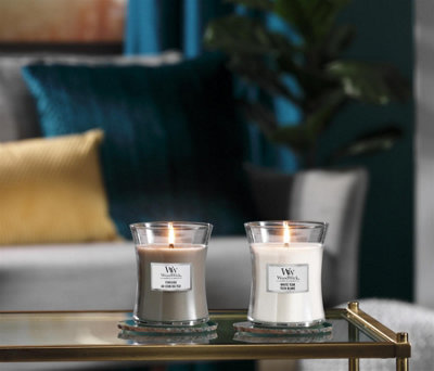 Woodwick Medium Hourglass Scented Candle, Fireside with Crackling Wick