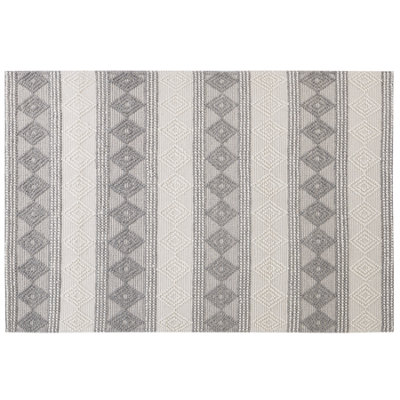 Buy Wool Area Rug 160 x 230 cm Beige and Grey BOZOVA at B&Q