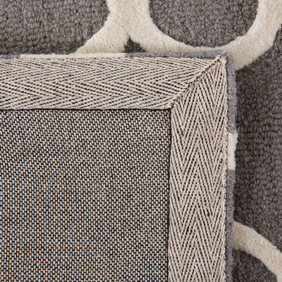 Wool Area Rug 160 x 230 cm Grey ZILE