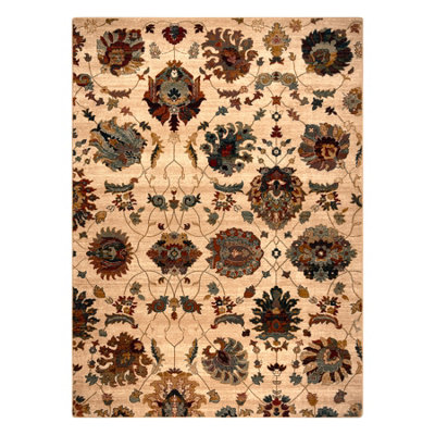 Wool carpet OMEGA LATICA flowers cream 235x350 cm