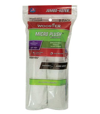 Wooster Jumbo Koter Micro Plush 6.5" Mini Roller Sleeves 5/16" Nap ...