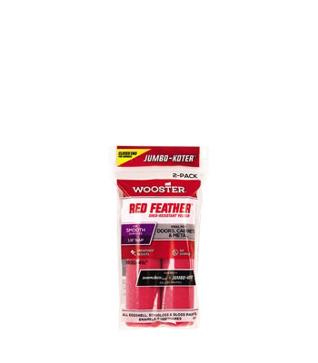 Wooster Jumbo Koter Red Feather 4.5" Mini Roller Sleeves 1/4" Nap Very ...