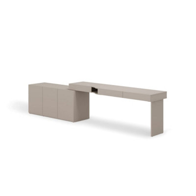 Woow Desk with Sideboard 301cm Right Door - Organised Family Desk with ...