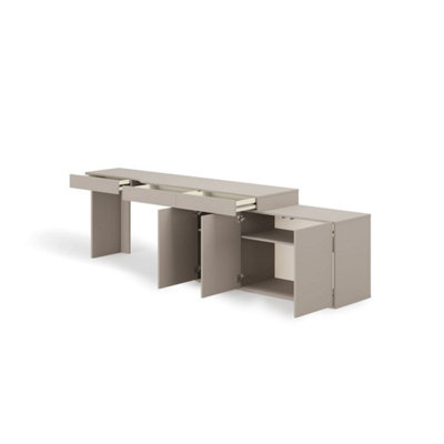 Woow Desk with Sideboard 301cm Right Door - Organised Family Desk with ...