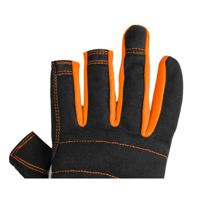 Work Gloves with Magnet Fingerless Size 10 NEO TOOLS