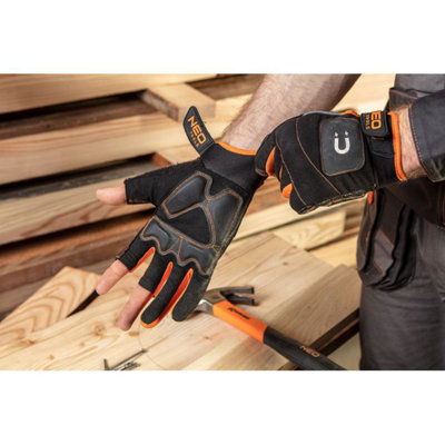 Work Gloves with Magnet Fingerless Size 10 NEO TOOLS