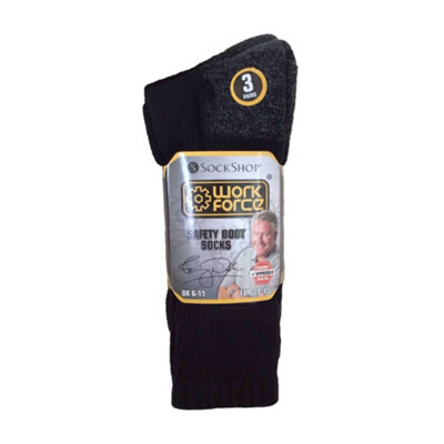 Workforce - Mens 3 Pack Heavy Duty Work Socks 12-14