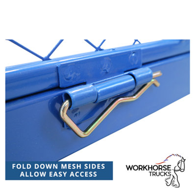 Workhorse Trucks General Purpose Heavy Duty Platform Truck With Mesh Sides & Base, Pneumatic ...