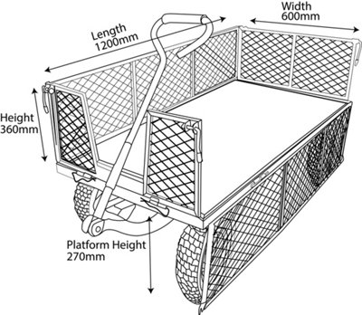Workhorse Trucks General Purpose Heavy Duty Platform Truck With Mesh ...