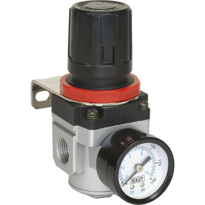 Buy Workshop Air Supply Regulator - 80cfm Max Airflow - 3/8" BSP - Wall ...