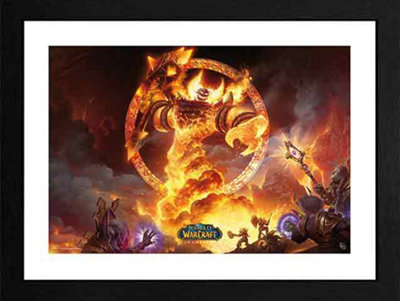 World of Warcraft Ragnaros 30 x 40cm Framed Collector Print | DIY at B&Q
