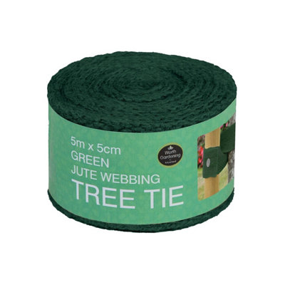 Worth Gardening by Garland Green Strong Loose Webbing Tree Tie 5m x 5cm
