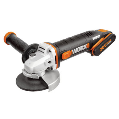 WORX 20V 115mm Cordless Angle grinder x2 2,0Ah Batteries & Charger WX800