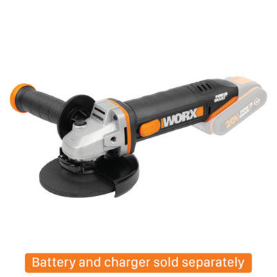 WORX 20V 125mm Cordless Angle Grinder (BARE UNIT) WX803.9