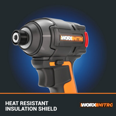WORX 20V 200Nm Nitro Cordless Brushless Compact Impact Driver (BARE ...