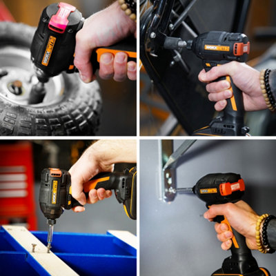 WORX 20V 200Nm Nitro Cordless Brushless Compact Impact Driver (BARE ...