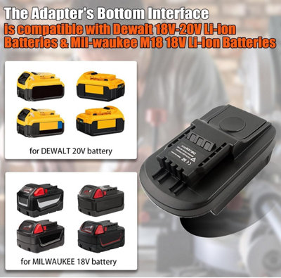 Worx 20V 4 Pin Power Tool Battery Adapter Converter for Dewalt 20V and ...