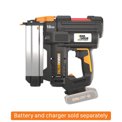 WORX 20V Cordless 18 Gauge narrow Lightweight Crown Stapler (BARE) WX844.9