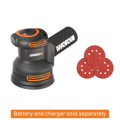 WORX 20V Cordless Brushless 125mm Rotary Sander (BARE) WX823.9
