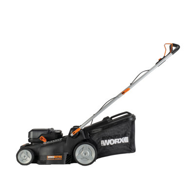 WORX 40V 37cm Cordless Brushless Lawn Mower with 2 x 4.0Ah Batteries ...
