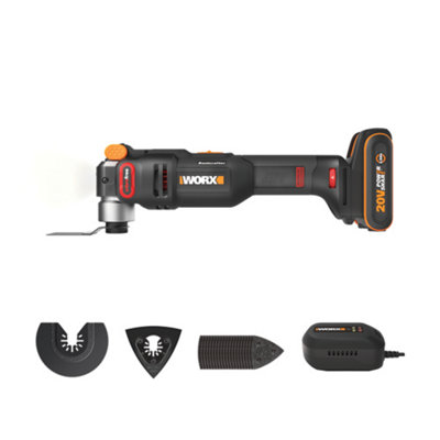 WORX Sonicrafter 20V Cordless Brushless Oscillating Multi-Tool with 2.0Ah Battery, Charger ...