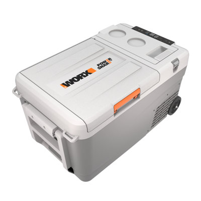 WORX White WX876 Electric & Battery Cooling Fridge Portable Freezer 20V