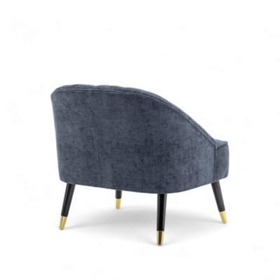 Woven Chenille Blue Slipper Bedroom Accent Chair