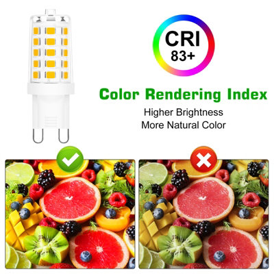 WOWLED 10 X G9 LED Light Bulbs, 3W Warm White, Equivalent to 35W G9 Halogen Bulbs,3000K 230V for ...