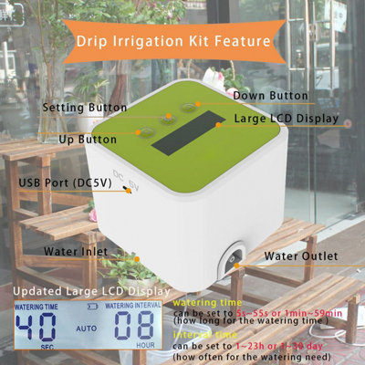 WOWLED Automatic Drip Irrigation System, Indoor Plant DIY Smart ...