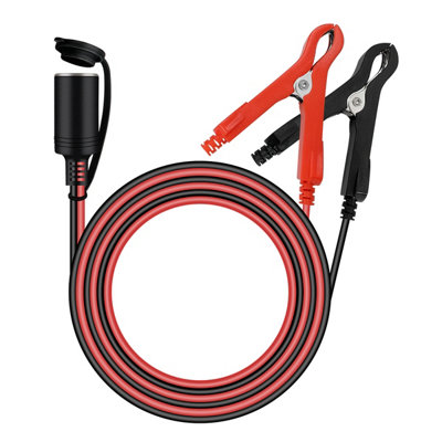 WOWLED Car Cigarette Lighter Alligator Clips Extension Cable, 3m ...