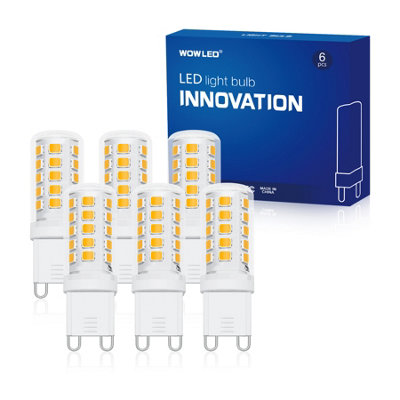 WOWLED G9 LED Light Bulbs, 3W Equivalent to 30W G9 Halogen Bulbs Warm ...