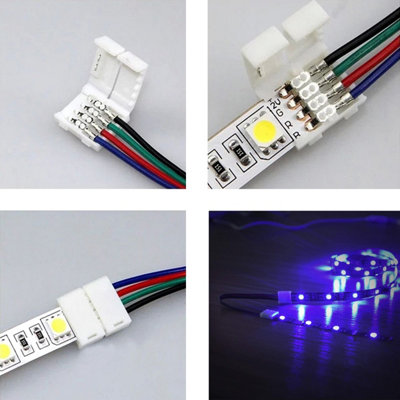 WOWLED LED Strip Light Connector Kit Including RGB Extension Cable ...