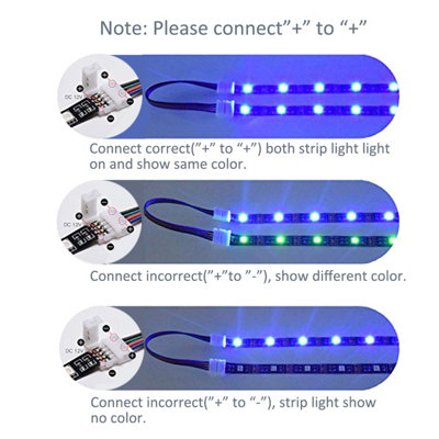WOWLED LED Strip Light Connector Kit Including RGB Extension Cable ...