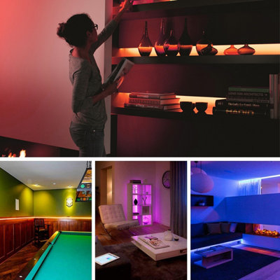 WOWLED RGB LED Strip Lights, 2M 60LEDs USB &Battery Operated 2 in 1 TV ...