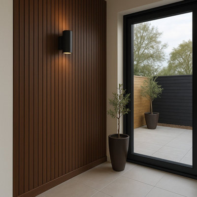 WPC Composite Cladding Brown Boards x 4 Co Extrusion Wall Slatted ...