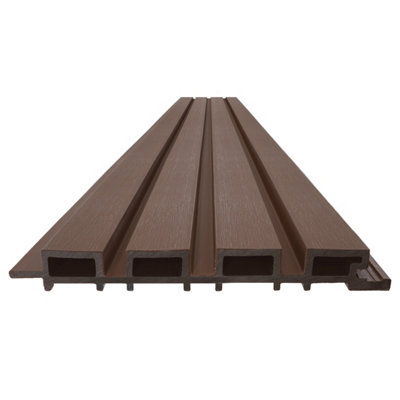 WPC Composite Cladding Brown Boards x 4 Co Extrusion Wall Slatted ...