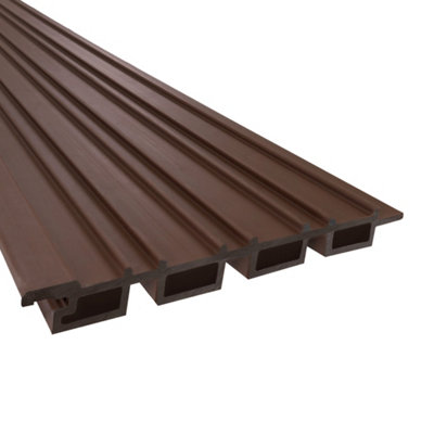 WPC Composite Cladding Brown Boards x 4 Co Extrusion Wall Slatted ...