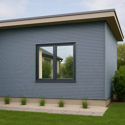 WPC Composite Cladding Grey Boards x 4 Co Extrusion Wall Slatted Panels ...