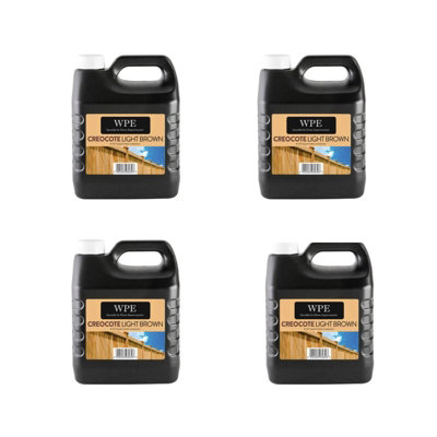 WPE 4x Creocote Light Brown 4L Oil-Based Timber Treatment for Sheds ...