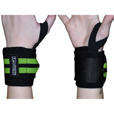 Wrap Around Gym Wrist Straps - Wrist Support & Thumb Loop - Bench Press ...