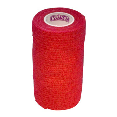WrapTec Cohesive Bandage Red (100mm)