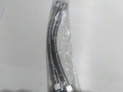 WRAS Approved 15mm x 3/4" x 30cm Flexible Tap Connector with Isolating ...