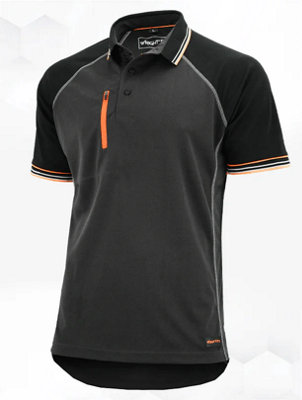 WrightFits Essential 2-Tone Men Work Polo T Shirt - EBG