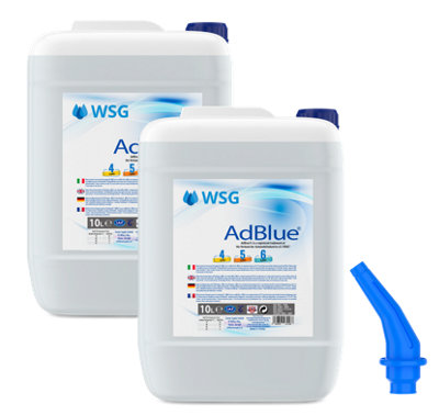 WSG AdBlue 2 x 10 Litre with Easy Pour Spouts, 20L