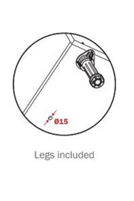 WTC Premier Cab 600mm Kitchen Base Unit Cabinet White 18mm MFC (Carcass ...