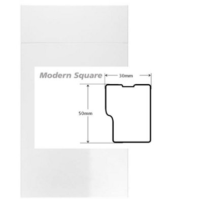 WTC White Gloss Vogue Lacquered Finish 3mtr Modern Square Cornice ...