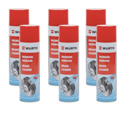 Wurth Brake Cleaner Spray Professional Parts Degreaser 6x500ml